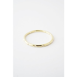 Honeycat Dotted Crystal Ring in Gold, Rose Gold, or Silver | Minimalist, Delicate Jewelry (Gold, 6)