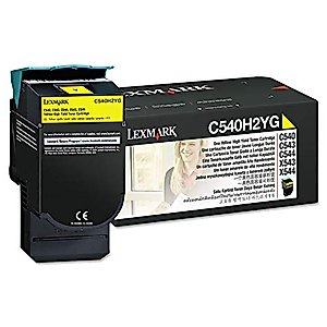 Lexmark C540H2YG C540H2YG High-Yield Toner, 2000 Page-Yield, Yellow