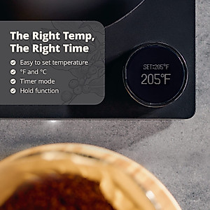 Greater Goods Electric Gooseneck Kettle with a Counterbalanced Handle, Perfect for Tea and Pour Over Coffee, Designed in St. Louis,1200 Watt (Onyx Black)