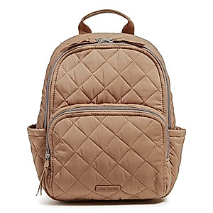 Vera Bradley Women's Performance Twill Small Backpack, Meadowlark Tan, One Size