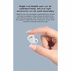 erjigo TWS Wireless Earbuds, CCA CC4 Bluetooth 5.2 Headphones 20 Hours Playtime Earphones with Charging Case, in Ear Headset Noise Cancelling Microphone, for Sports/Working (White)