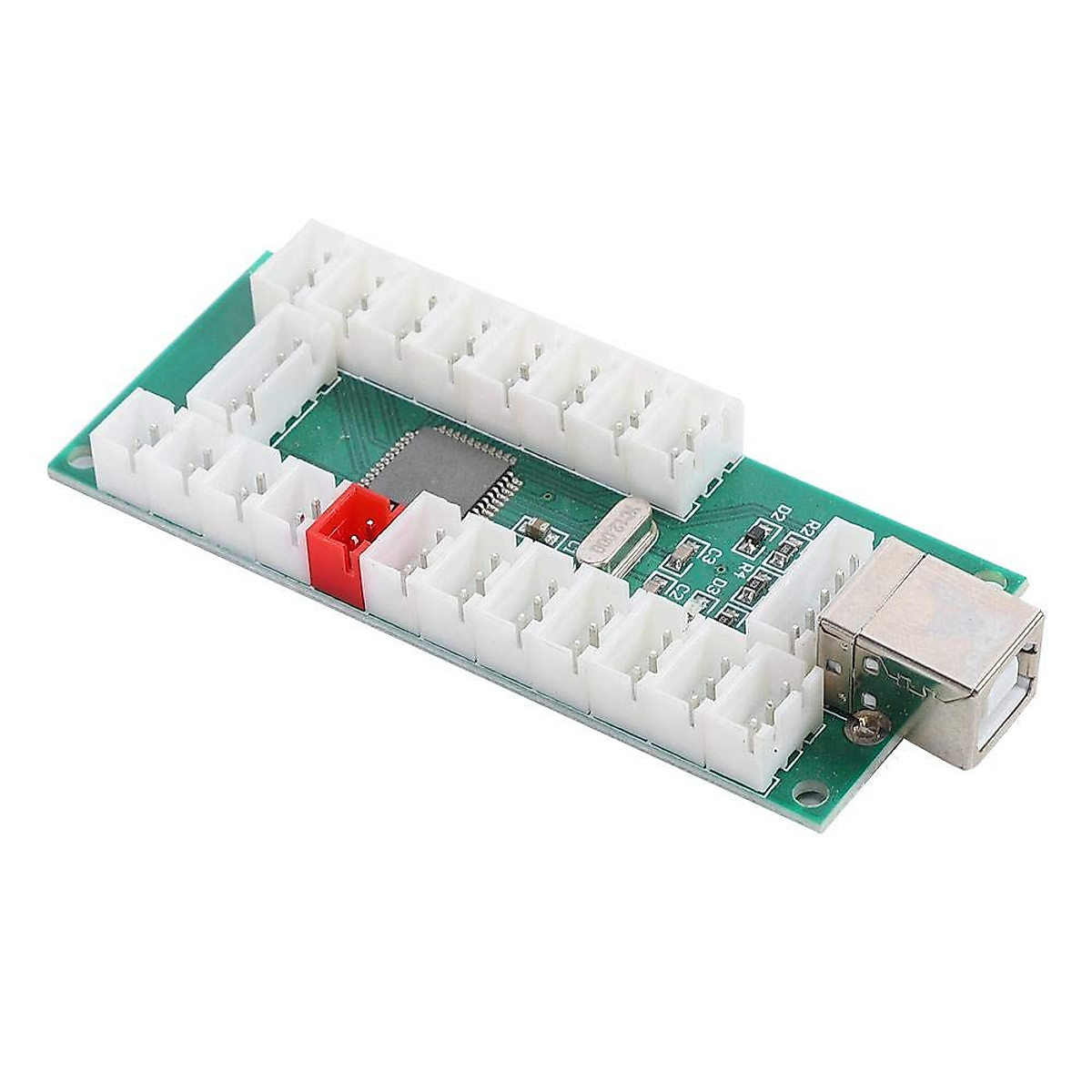 Classic Arcade Game DIY Parts, DIY Arcade Game 2xJoystick Set, USB Computer Chip Control Panel, 20xGamepad Button with Light Multiple Colour Kits for PS3/PC