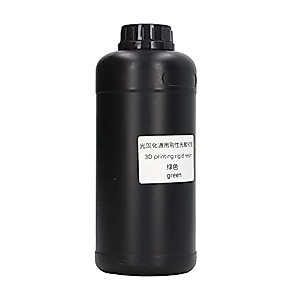 Curing Rigid Resin, Fast Speed High Accuracy 1000ml Good Fluidity Stretch Resistant 3D Printer Resin with Less Odor for Industrial Parts(Green)