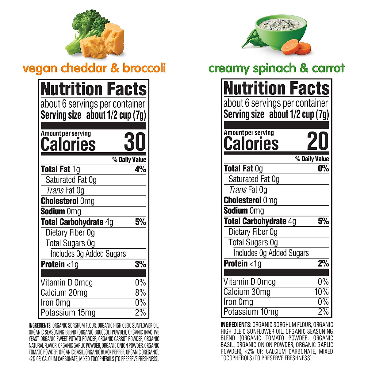 Happy Baby Organics Snackers Baked Grain Snack, 2 Flavor Veggie Variety Pack, 1.5 Ounce (Pack of 6)