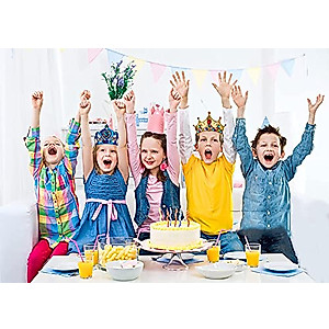 Richness Kids Crown Craft DIY Tiaras Make Your Own Crowns at Birthday Party Favours 12pcs (Gold) …