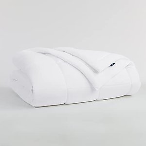 Serta ComfortSure Down Alternative Comforter, Soft Box Stitched Duvet Insert, Quilted Twin XL Comforter with 4 Corner Tabs, All Season Bedding, White