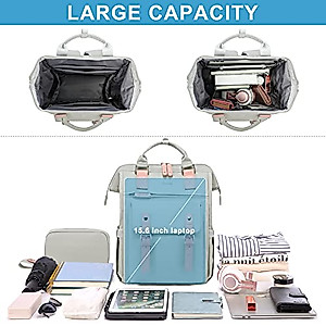 LOVEVOOK Laptop Backpack for Women, Teacher Nurse Bag Work Travel Computer Backpacks Purse,Daypack