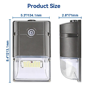 LTBLIGHT Upgrade 35W Dusk to Dawn Outdoor Lighting, Wall Pack Led Exterior Light with Photocell Sensor, 4750LM 5000K Bright Led Outdoor Wall Lights for House Garage, ETL Certified - 2 Pack