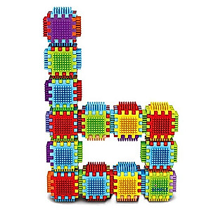 Dimple 360-Piece Set Large Stacking Blocks and Interconnecting Building Set, Makes 60 Blocks, for Boys & Girls, Educational Fun, Great Toy for Child Development for Kids and Toddlers