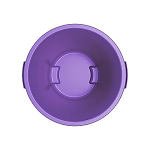 SPARTA Bronco Waste Container Trash Container, Round Trash Bin for Disposal, 10 Gallons, Purple