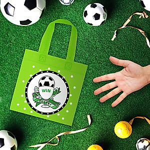BANBALLON 20 PCS Soccer Party Favor Bags Soccer Gift Bags Treat Gift Bags for Kids Soccer Birthday Party Sports Theme Party Baby Shower World Cup Goodie Bags Supplies (Soccer)