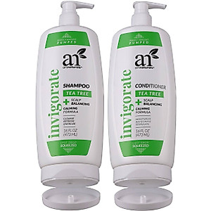 artnaturals Tea Tree Shampoo - Patented Dual Dispensing Bottle - (2 x 16 Fl Oz)- Sulfate Free –Therapeutic Grade Tea Tree Essential Oil - Deep Cleansing for Dandruff, Lice, Dry Scalp and Itchy Hair
