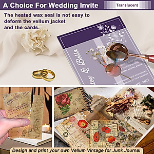 Thick Translucent Vellum Paper, Oplymio 42 Sheets 167GSM Printable Tracing Vellum Paper for Invitations, Envelopes, Heat Embossing, Belly Bands(8.5 x 11 Inches)