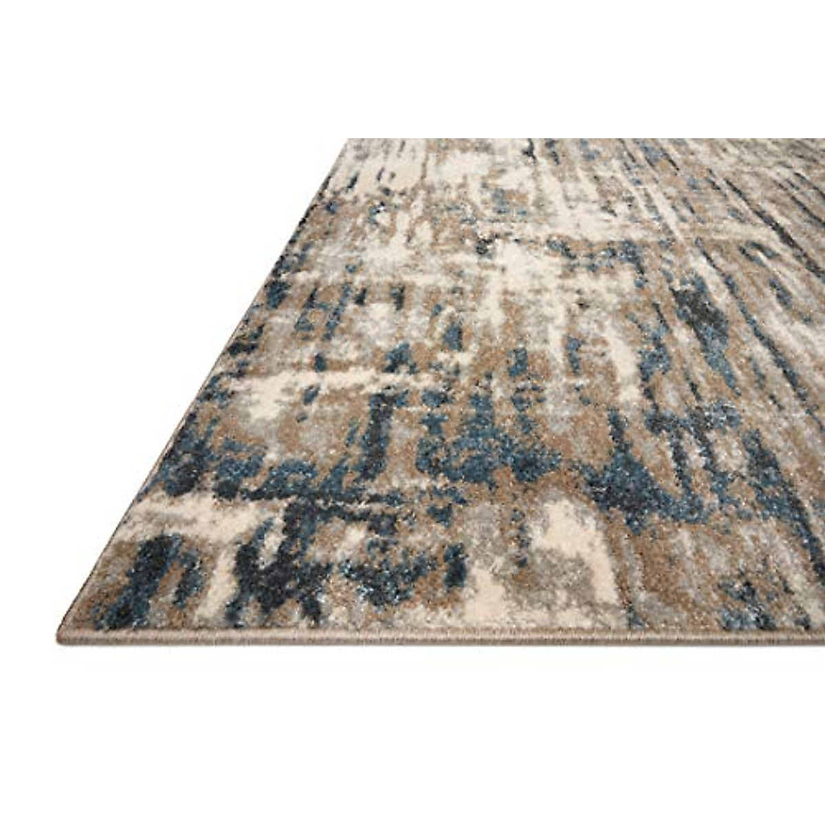 Loloi II Spirit Collection SPI-02 Stone/Blue, Contemporary 9'-4" x 13' Area Rug