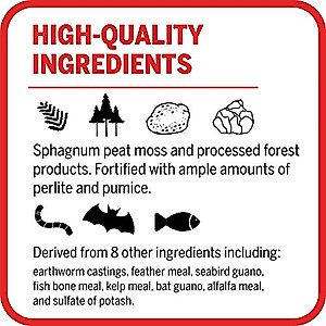 Mother Earth Products Mother Earth Terracraft Potting Soil with Peat Moss, Perlite, and Earthworm Castings, For Outdoor and Indoor Plants, 2 cu. ft.