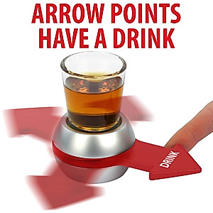 Barbuzzo Spin The Shot Includes 2 oz Shot Glass Fun Party Game for Adults for Celebrations Gatherings Birthdays Bachelor or Bachelorette Parties and More