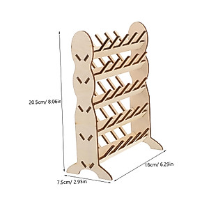 GRADENEVE Spool Stand Desktop Thread Holder Sewing Thread Holder Spool Organizer Thread Spool Holder Storage Stand for Spool Embroidery Thread Storage Sewing Thread Rack Knitting Tool Wooden