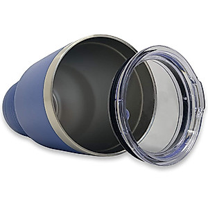 LaserGram 30oz Vacuum Insulated Tumbler Mug, Alligator, Personalized Engraving Included (Dark Blue)