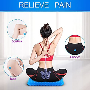 Large Gel Seat Cushion for Long Sitting (Super Large & Thick), Soft & Breathable, Gel Cushion for Wheelchair Reduce Sweat, Gel Chair Cushion for Hip Pain, Gel Seat Cushion for Office Chair Comfort