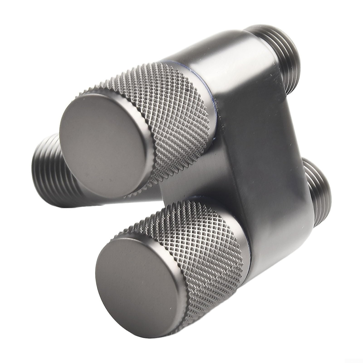 G1/2 1 in 2 Out Dual Control Valve, Washing Machine Faucet Toilet Triangle Valve, for Bathroom Kitchen Shower Toilet, Hand Shower Flow Control Valves, 6.2 * 6cm 1PC(Gray)