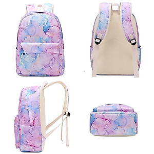 Pawsky Waterproof School Backpack for Girls and Women Laptop Backpack Daypack College School Bookbag with Lunch Box and Pencil Case