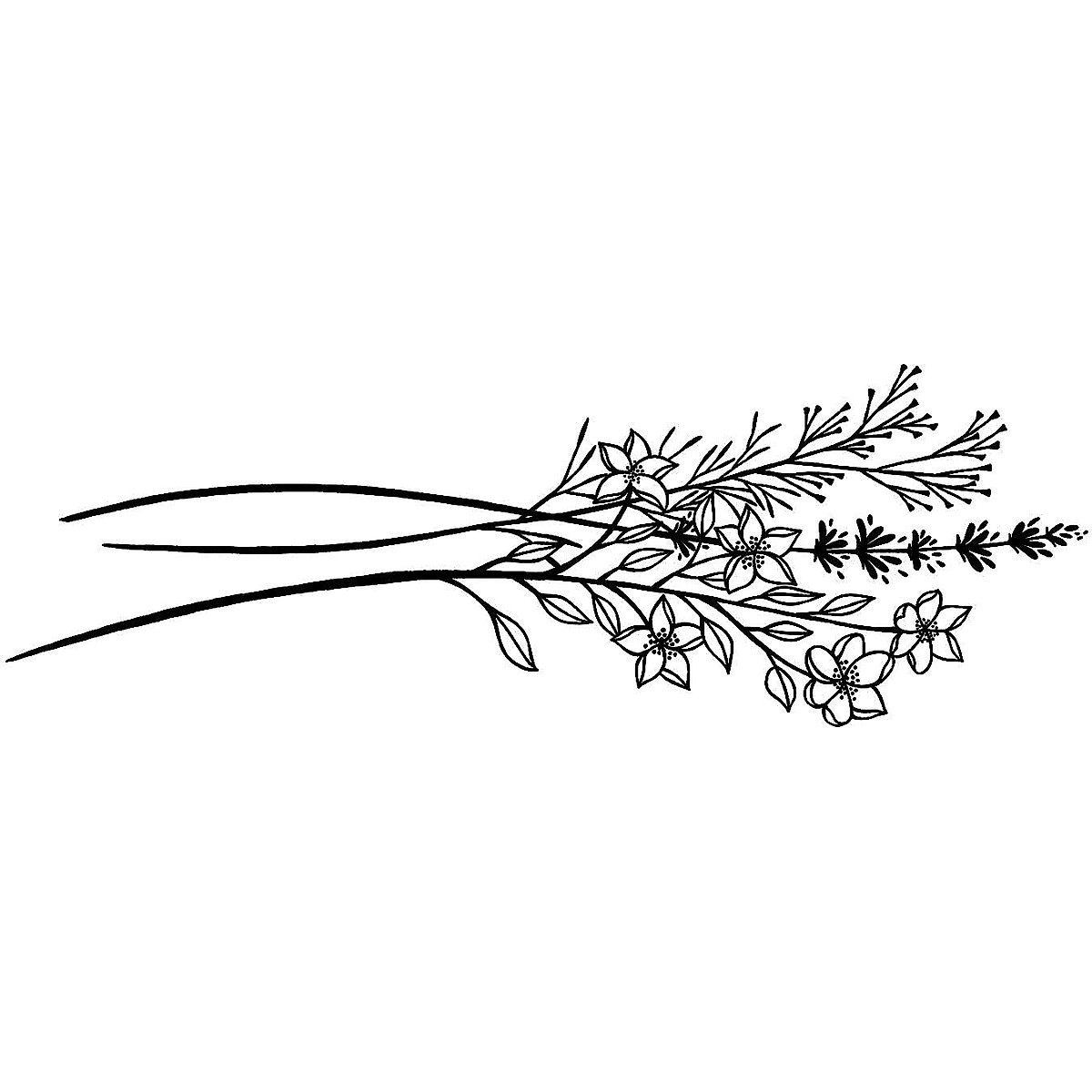 Inkbox Temporary Tattoos, Semi-Permanent Tattoo, One Premium Easy Long Lasting, Water-Resistant Temp Tattoo with For Now Ink - Lasts 1-2 Weeks, Floresco, 5x2in