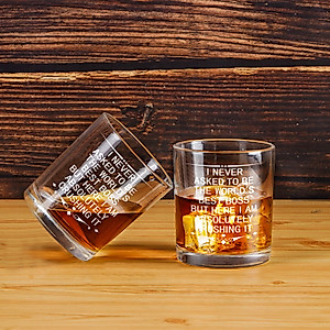 Futtumy The World's Best Boss Whiskey Glass 10 Oz, Boss Day Gifts for Him, Best Boss Gifts for Men Man Male, Bosses Day Gifts, Funny Boss Gifts on Bosses Day Christmas Birthday National Boss Day