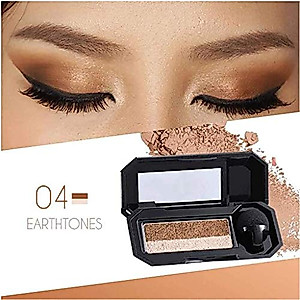 Aaiffey Dual-Color Eyeshadow, Waterproof Eyeshadow Highly Pigmented Eyeshadow with Exquisite Glitters and Smooth Texture, Long Lasting For Eye Makeup