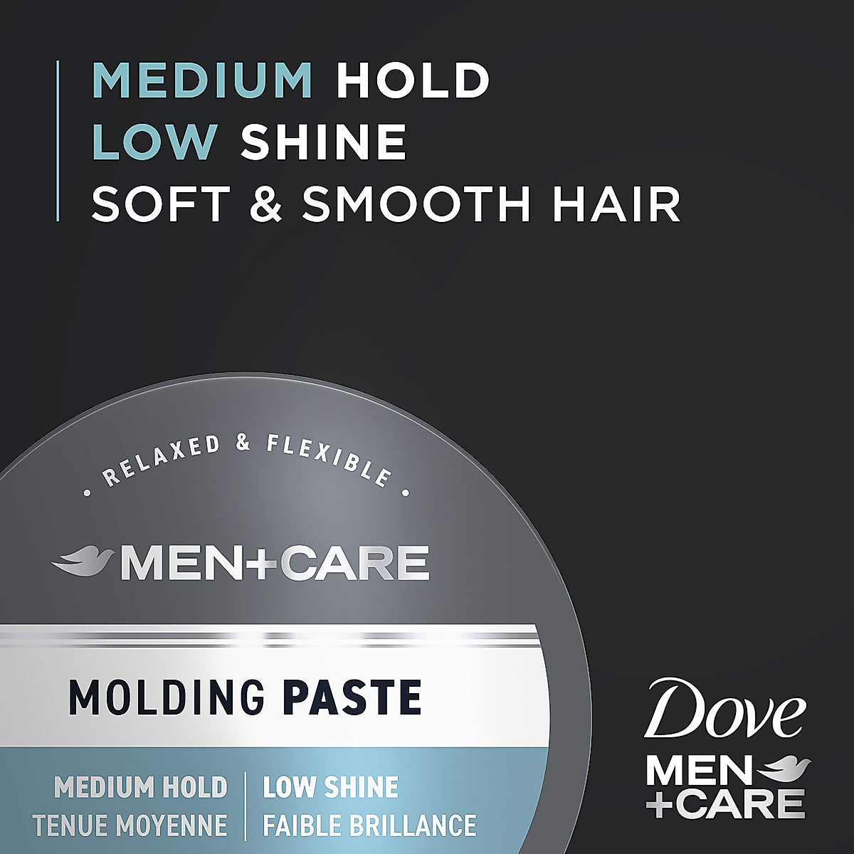 DOVE MEN + CARE Styling Aid Hair Product Medium Hold Sculpting Hair Paste Hair Styling for a Textured Look With A Matte Finish 1.75 oz