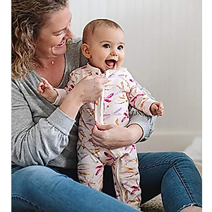 Burt's Bees Baby baby girls Romper Jumpsuit, 100% Organic Cotton One-piece Coverall and Toddler Footie, Dragon Fly Zip, 6-9 Months US