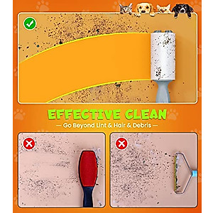 KONIZY Lint Rollers for Pet Hair Extra Sticky, 500 Sheets Mega Value Set Roller with 2 Upgraded Handles, 5 Portable Remover Clothes, Furniture, Carpet, Dog & Cat Removal