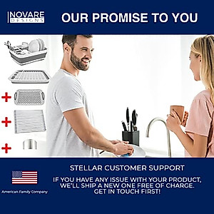 Inovare Designs Collapsible Dish Drying Rack & Drainboard Set - Ideal for RVs, Campers, Kitchens, Compact Spaces - Easy Storage & Cleaning - Kitchen Organizer & Storage Essential