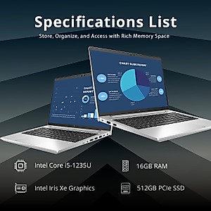 HP 2022 EliteBook 640 G9 14" FHD Business Laptop, Intel i5-1235U (Beats i7-1165G7), 16GB RAM, 512GB SSD, Backlit Keyboard, Fingerprint Reader, 720p Camera, Wi-Fi 6E, Win 10 Pro, Silver, 32GB USB Card