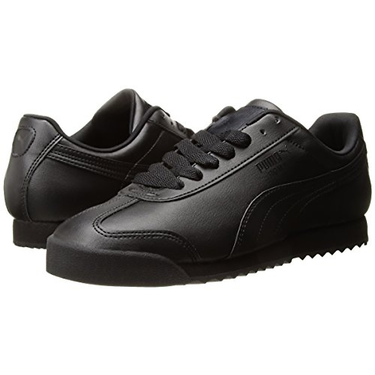 PUMA Mens Roma Sneaker, Basic black-black, 9.5