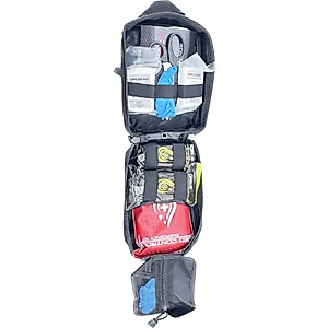 SMD Trauma Kit Feat: 3 Tourniquets 3 Bandages 3 Gauze 3 Emergency Blankets Shears Gloves Easy Instruction Card