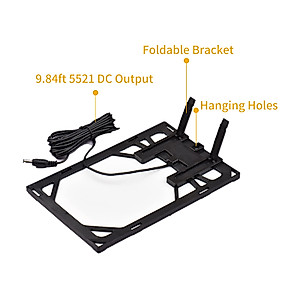 Andoer 6W 12V Solar Panel for Outdoor Security Camera Solar Cell with 10ft DC Output DIY Waterproof Solar Panel for Street Light Garden Lamp Home Fan Pump