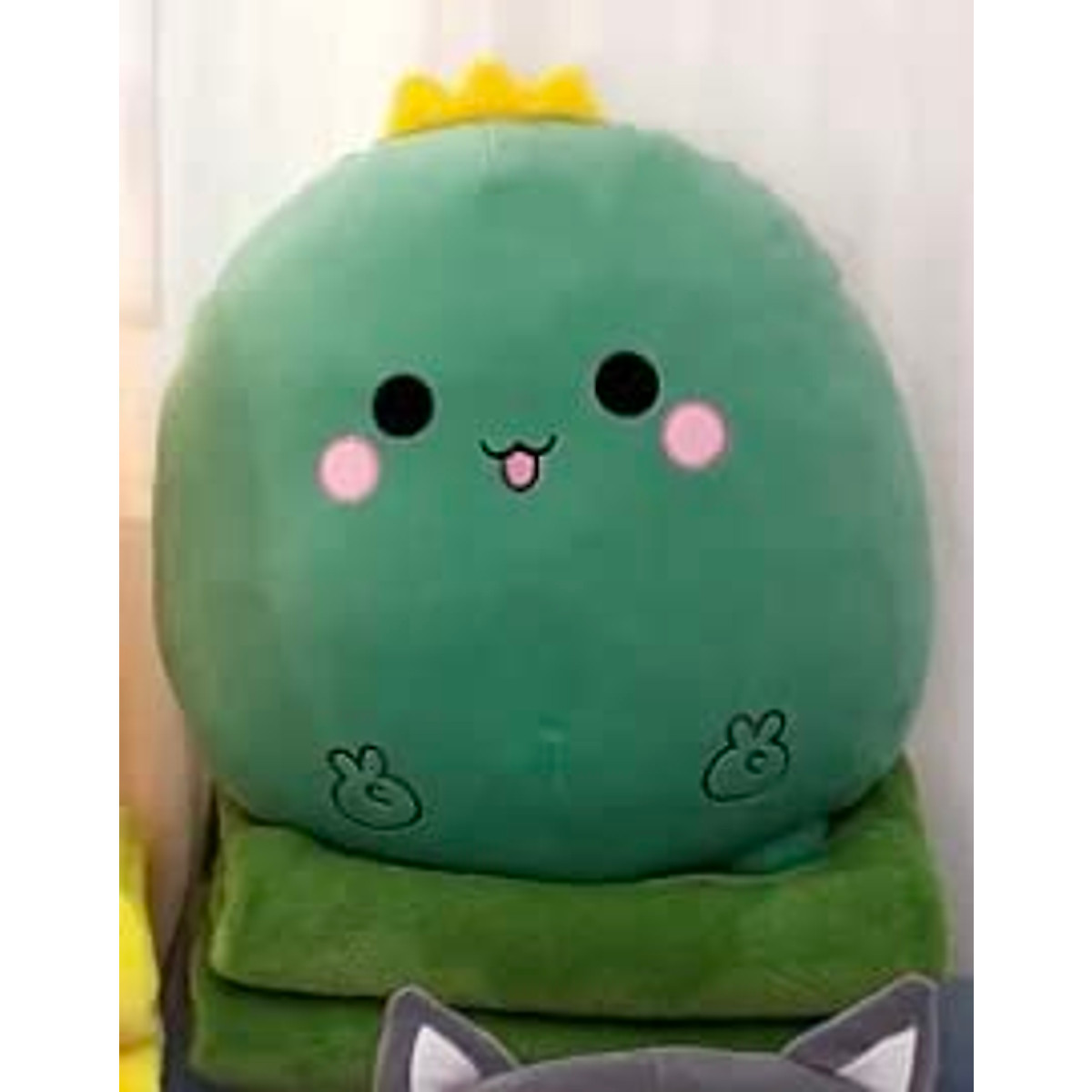 Plush Stuffed Animal Pillow Toy with Blanket Hugging Cute Anime Throw Pillow with Coral Fleece Blanket (EXCELENT Quality) (Dinosaur)