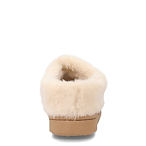 Clarks Womens Faux Fur Lined Clog Slipper Warm Cozy Indoor Outdoor Plush Slipper (Cinnamon Suede, 7)