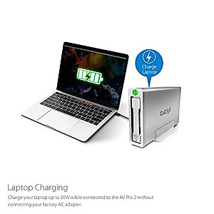 CalDigit AV Pro 2 Storage Hub USB C 5Gb/s External Drive - Charge up to 30W, Compatible with 2016+ Macs and Thunderbolt 3 PCs (8TB)