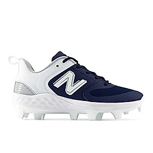 New Balance Women's Fresh Foam Velo V3 Molded Softball Shoe, Navy/White, 8