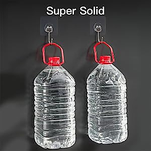 Strjobaili 20 Pack Large Adhesive Hooks for 44 lb(Max) Hanging Heavy Duty, Self Adhesive Sticky Hooks Waterproof Stainless Steel Wall Hooks for Home Bathroom Shower Kitchen Outdoor Utility Hooks