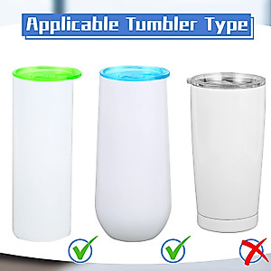 2 Pcs 20 oz Skinny Replacement Lids Tumbler Replacement Lids Plastic Splash Resistant Lids Covers Spill Proof Skinny Tumbler Lid Cup Covers for Mouth Tumbler Cooler Cup (Green, Light Blue)