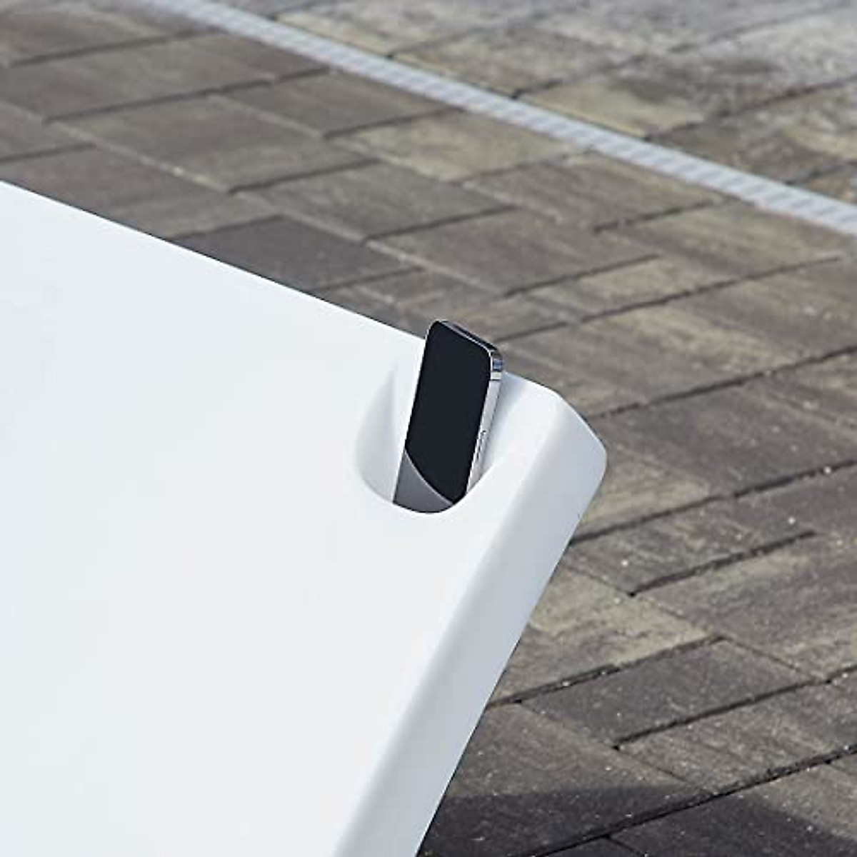 Floating Luxuries Kai Shelf Lounger, in-Pool, Use in Pools with Shelves Up to 9 Inches Deep, Built-in Drink and Phone Holders, Set of 2 in-Pool Chaise Lounge Chairs, Arctic White