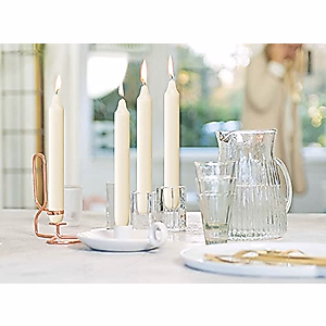 BOLSIUS Ivory Household Candles Bulk Pack 45 Count - Unscented Dripless 7 Inch Dinner Candlesticks - 6+ Hours Burn Time - Premium European Quality - Consistent Smokeless Flame - 100% Cotton Wick