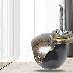 Caster Wheels， Antique Furniture Casters,Oil Rubbed Bronze,Silent,Insertion Rod Installation M8x38mm,for Sofa,Chair,Coffee Table,Retro Furniture (4 pcs) (Color : 5 Pcs)