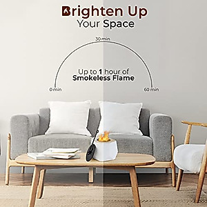 KLEENFIRE Tabletop Fire Pit for Indoor and Outdoor Use, Portable Mini Fireplace Bowl, Table Top Firepit, Smokeless Smores Maker