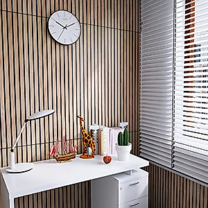 3D Slat Wood Wall Panels Acoustic Panels for Interior Wall Decor Natural Oak | Wood Slat for Wall | Soundproof | 42.5” x 17” Each | Set of 2 Wood Panels for Walls