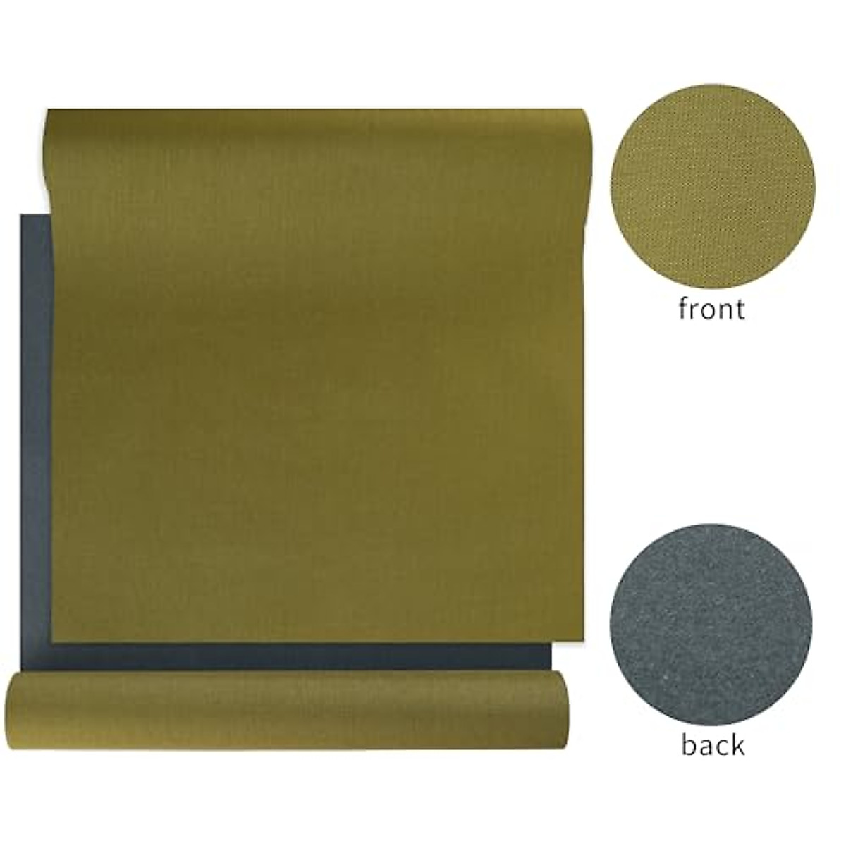 Wooqu Book Cloth, Fabric Surface and Paper Backed, Durable, Strong, 17x29”, for Book Binding, Army Green