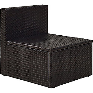 Crosley Furniture KO70090BR-SA Palm Harbor Outdoor Wicker Center Chair, Brown with Sand Cushions