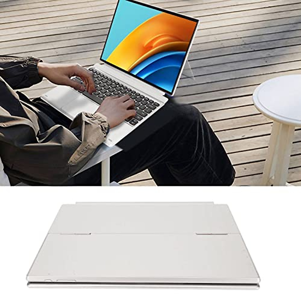 Zunate Laptop for Windows 11, 2 in 1 12.3in Touch Screen 2880x1920 IPS Display,with Magnetic Keyboard, for Intel J4125 2.00GHz, LPDDR4 12GB and 256GB SSD, Ultra Slim,Webcam,WiFi,BT